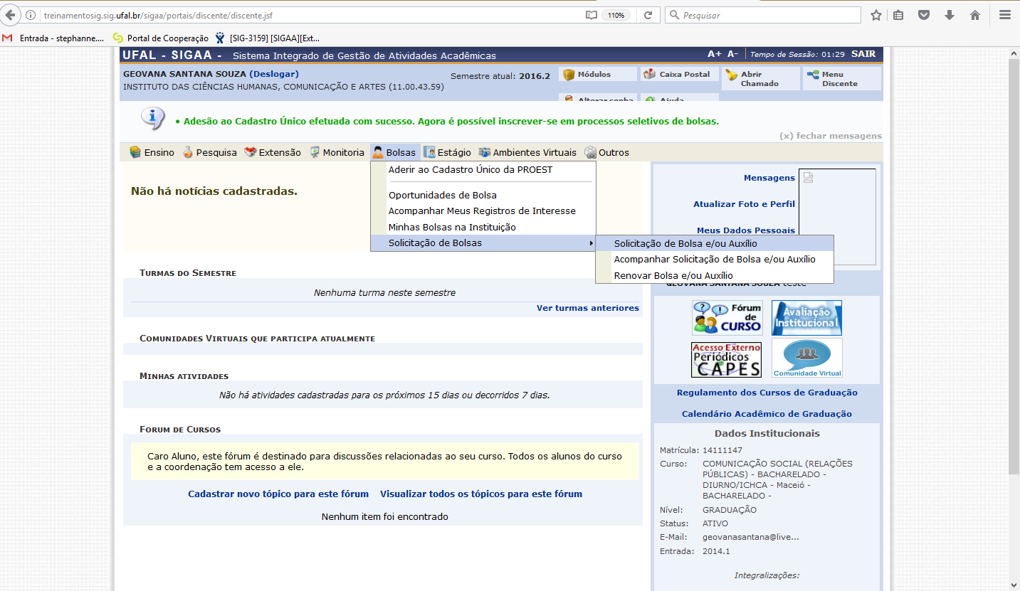 SIGAA — Sistema Integrado de Gestão